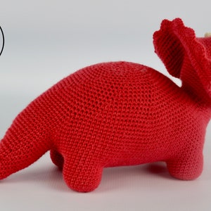 Trixie the Triceratops Low Sew Crochet Pattern - Etsy