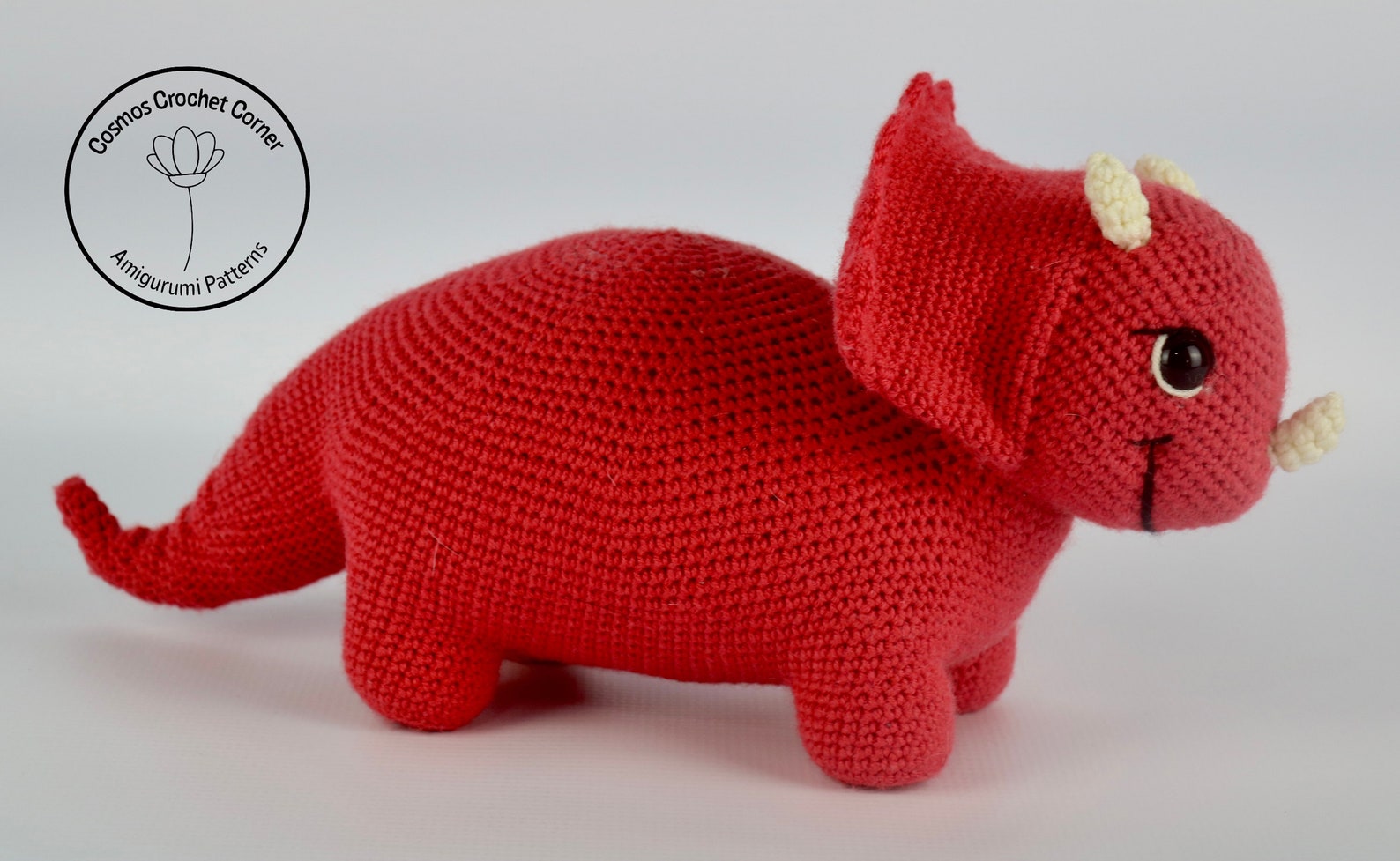 Trixie the Triceratops Low Sew Crochet Pattern - Etsy