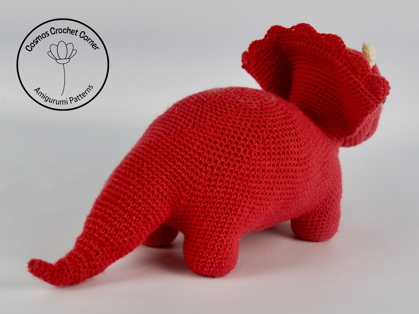Trixie the Triceratops Low Sew Crochet Pattern - Etsy