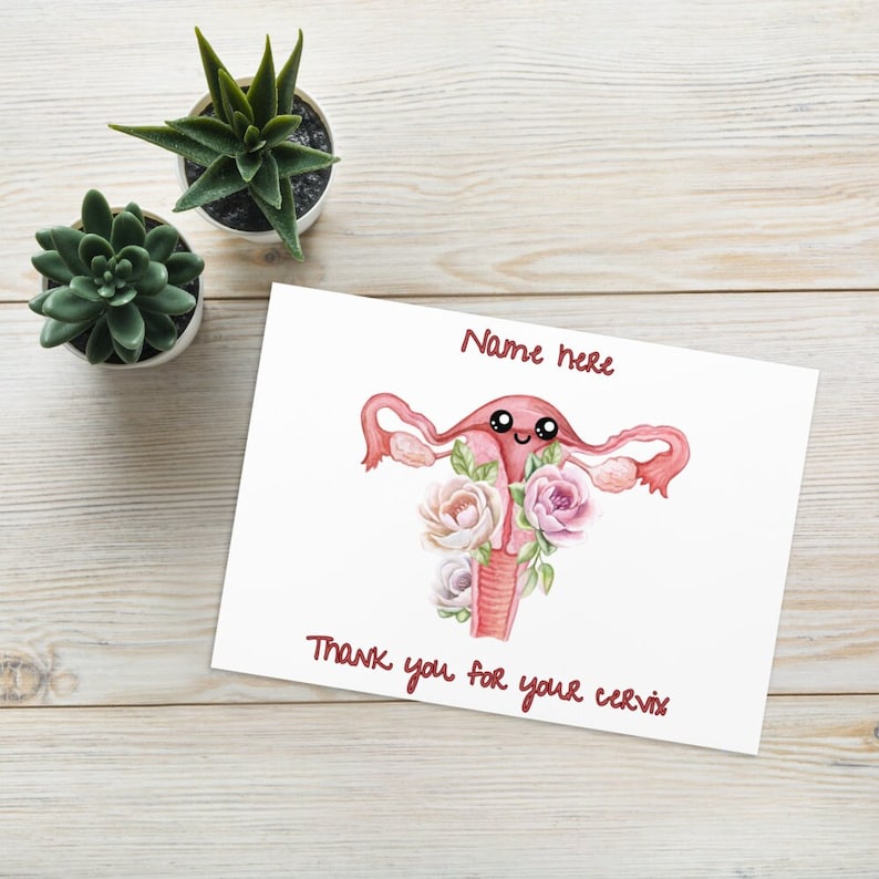 Personalized Thanks for Your Cervix Card, Clinical Instructor Gift ...
