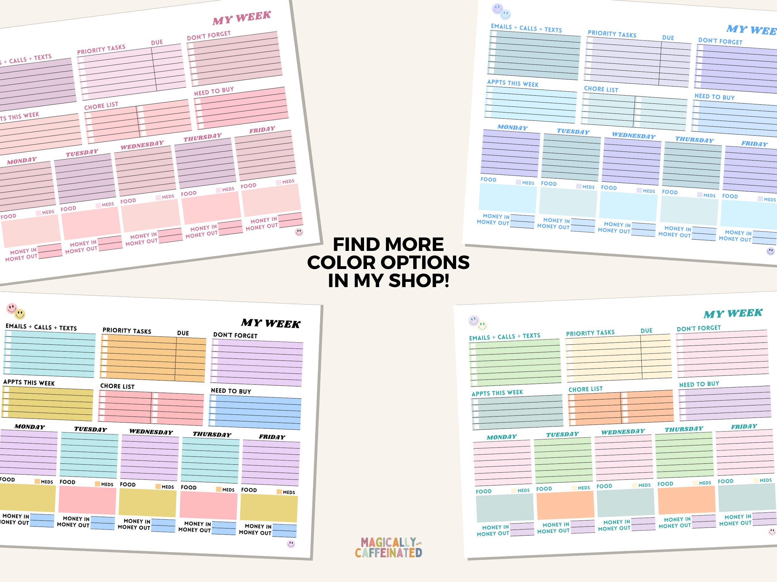 ADHD Weekly Planner | Neurospicy One Page Planner & Brain Dump ...