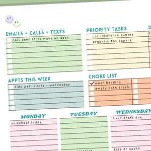 ADHD Weekly Planner | Neurospicy One Page Planner & Brain Dump ...