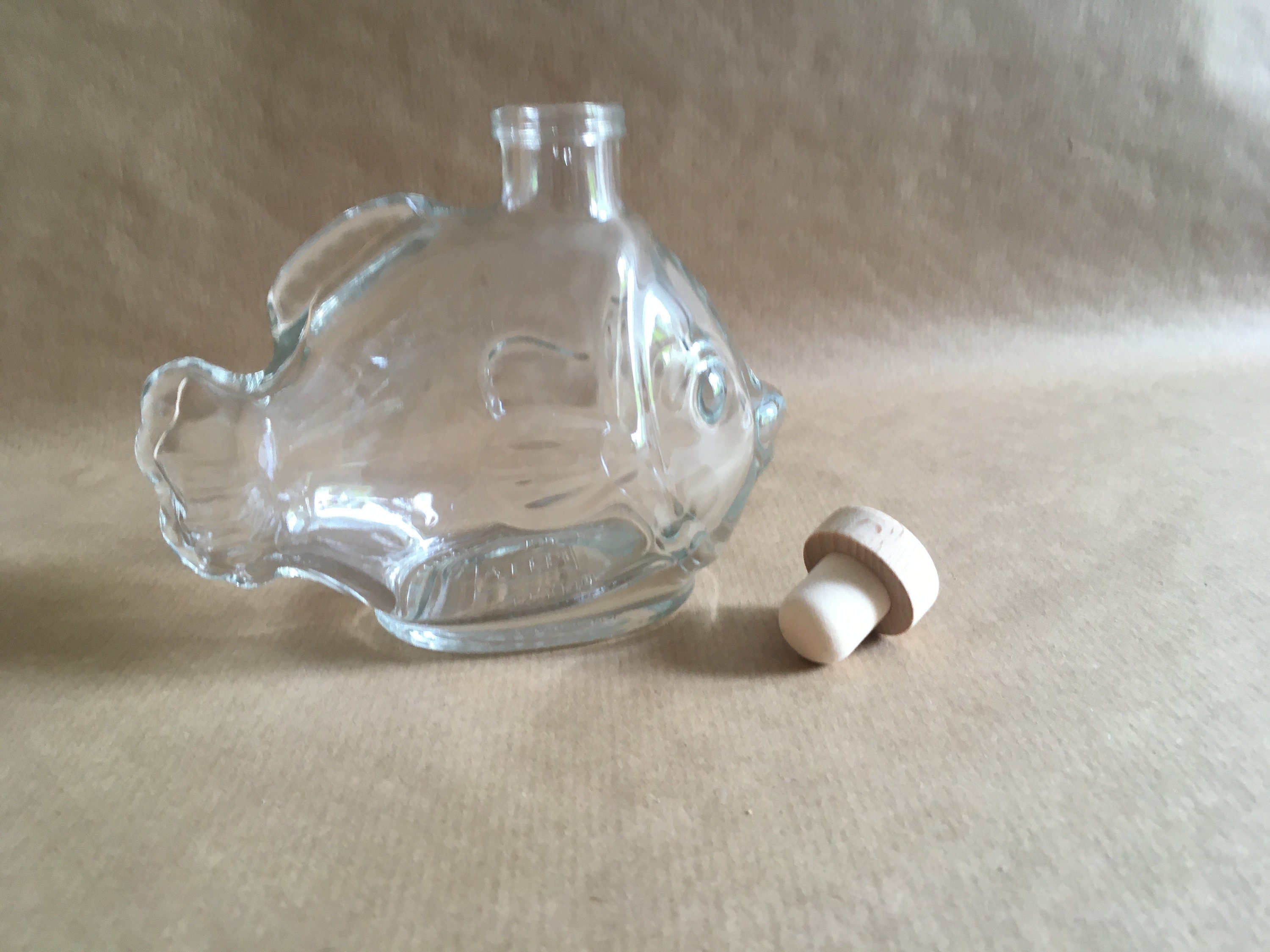FISH Clear Shape Glass Bottle 1pc 200ml Crystal Decanter Home Decor ...