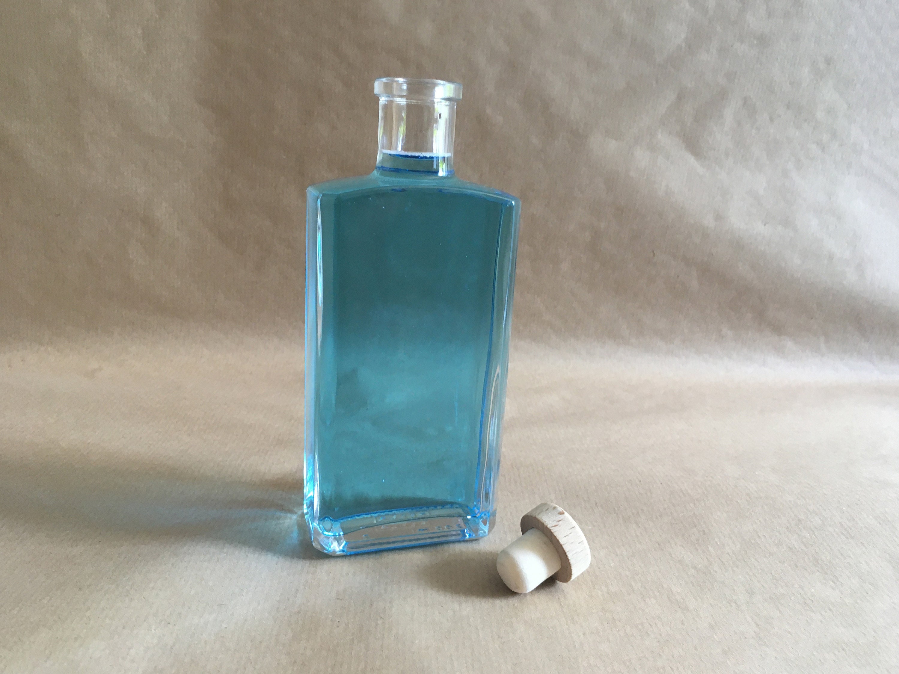 200ml BOTTLE Angular Shape Glass Bottle 1pc Crystal Decanter Home Decor ...