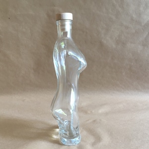 WOMAN Torso Empty Clear Shape Glass Bottle 1pc 200ml Crystal Decanter ...