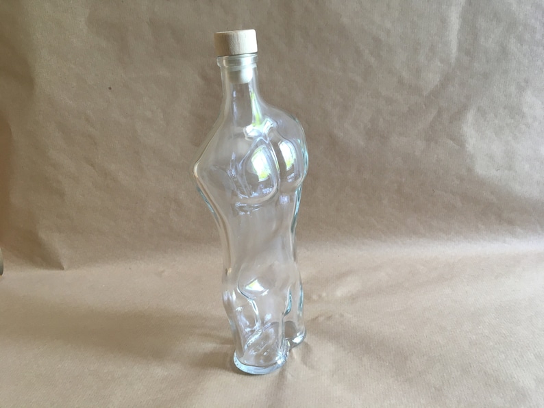 MAN Torso Empty Clear Shape Glass Bottle 1pc 500ml Crystal Decanter ...