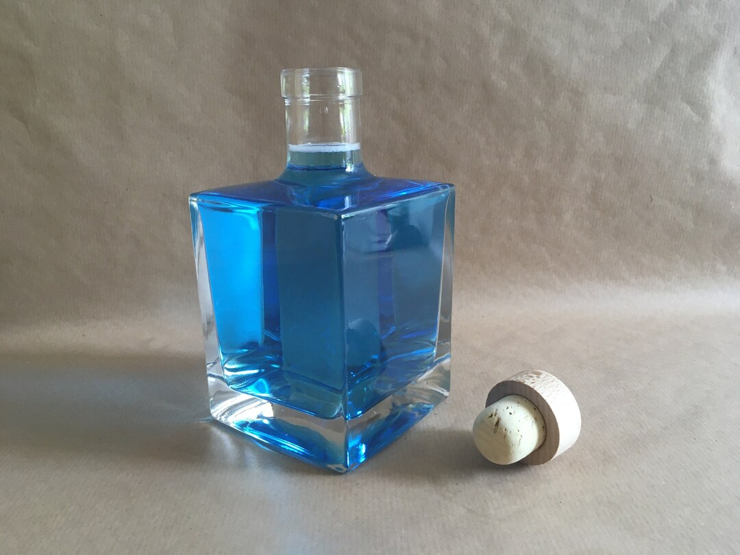 500ml BOTTLE Cube Shape Glass Bottle 1pc Crystal Decanter Home Decor ...