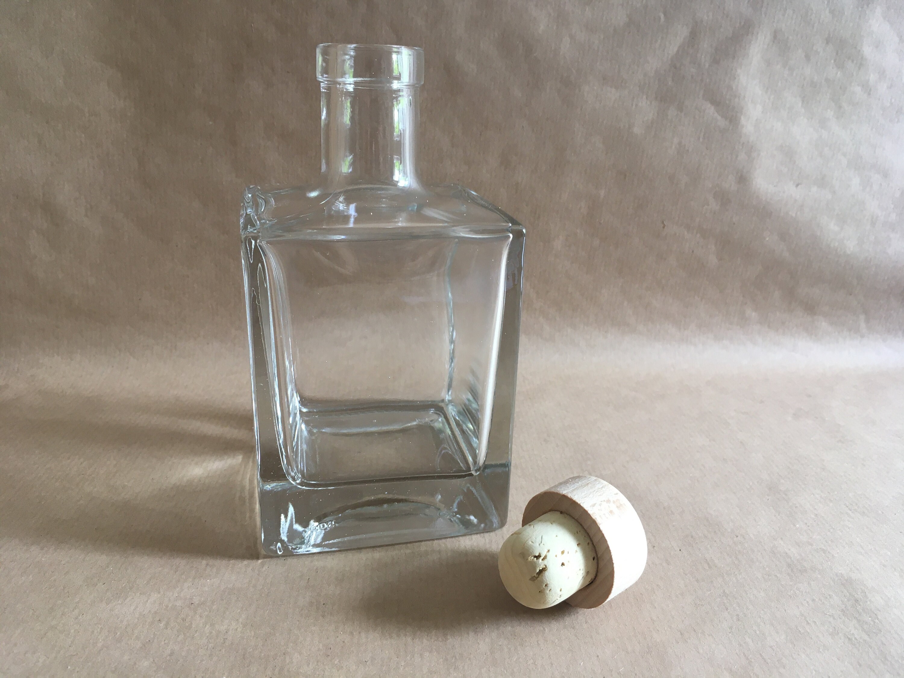 500ml BOTTLE Cube Shape Glass Bottle 1pc Crystal Decanter Home - Etsy