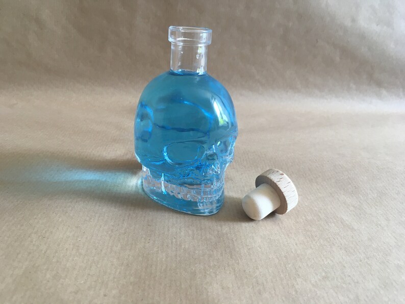 Clear DOUBLE SKULL HEAD Shape Glass Bottle 1pc Small 100ml Crystal ...