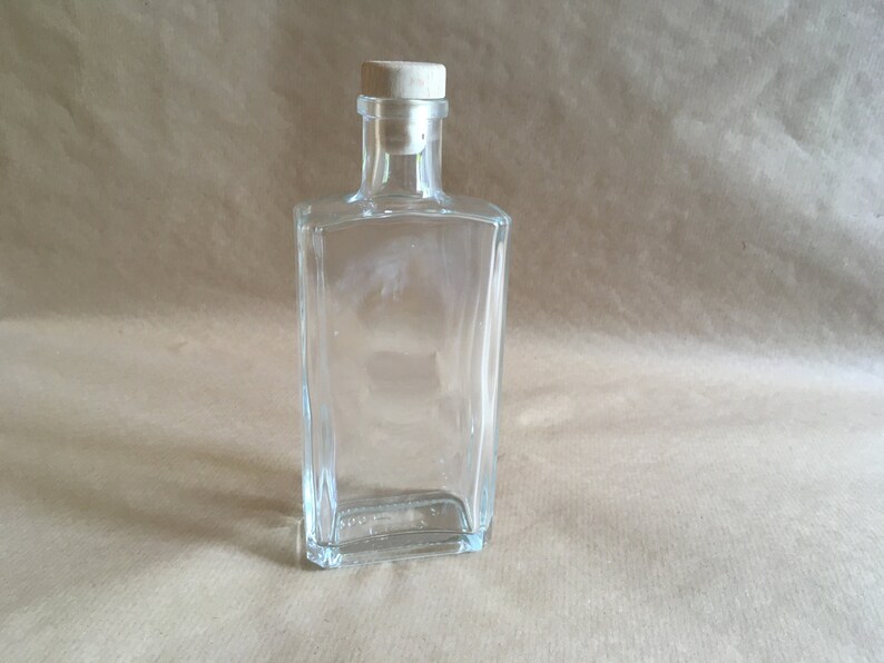 200ml BOTTLE Angular Shape Glass Bottle 1pc Crystal Decanter Home Decor ...