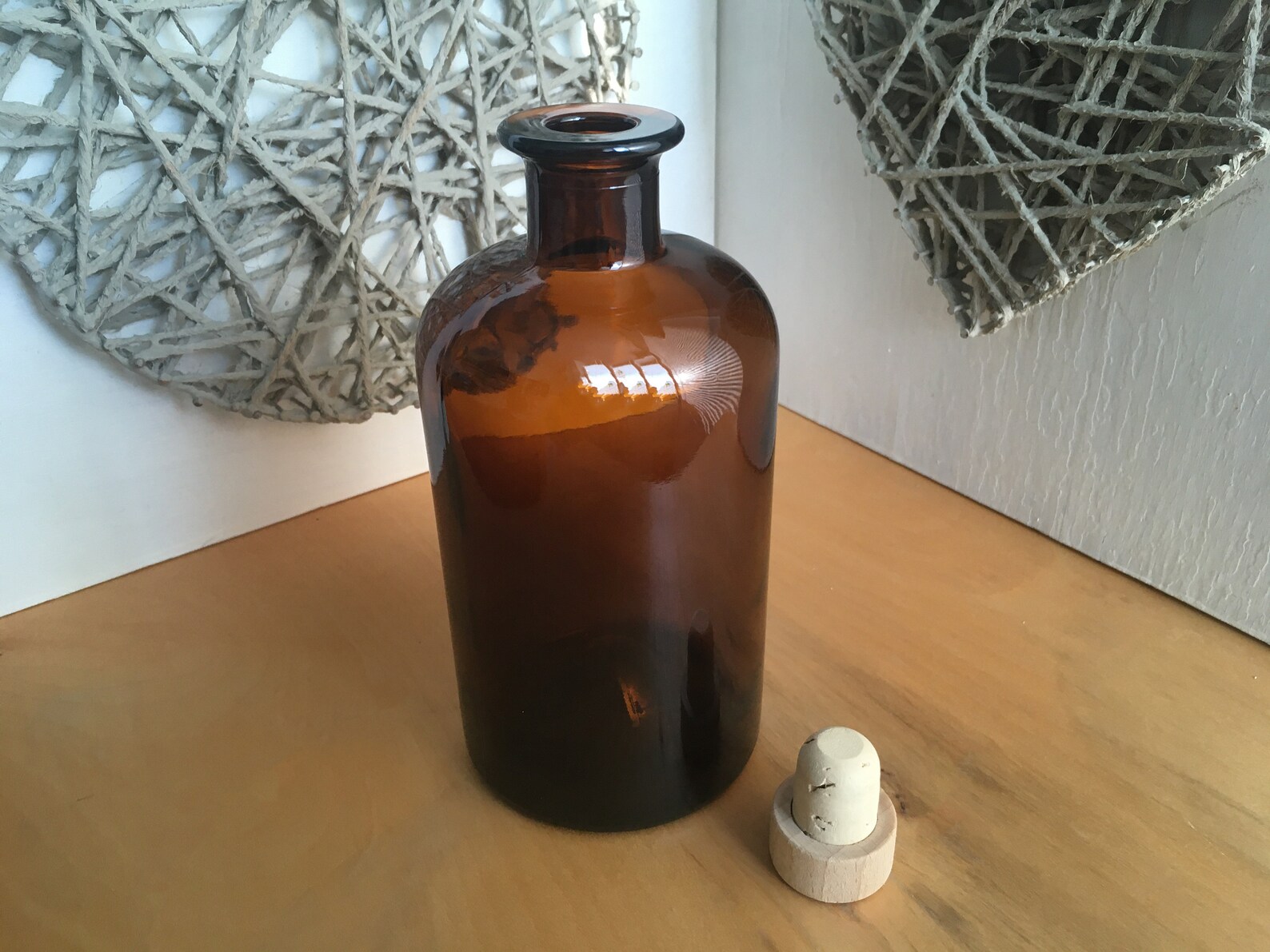 500ml 1000ml Amber Glass Pharmacy Apothecary Bottle With Glass Stopper ...