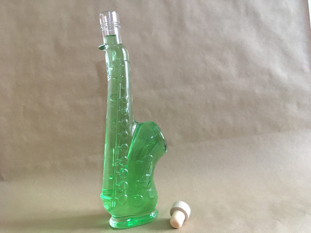 SAXOPHONE Empty Clear Shape Glass Bottle 1pc 500ml Crystal Decanter ...