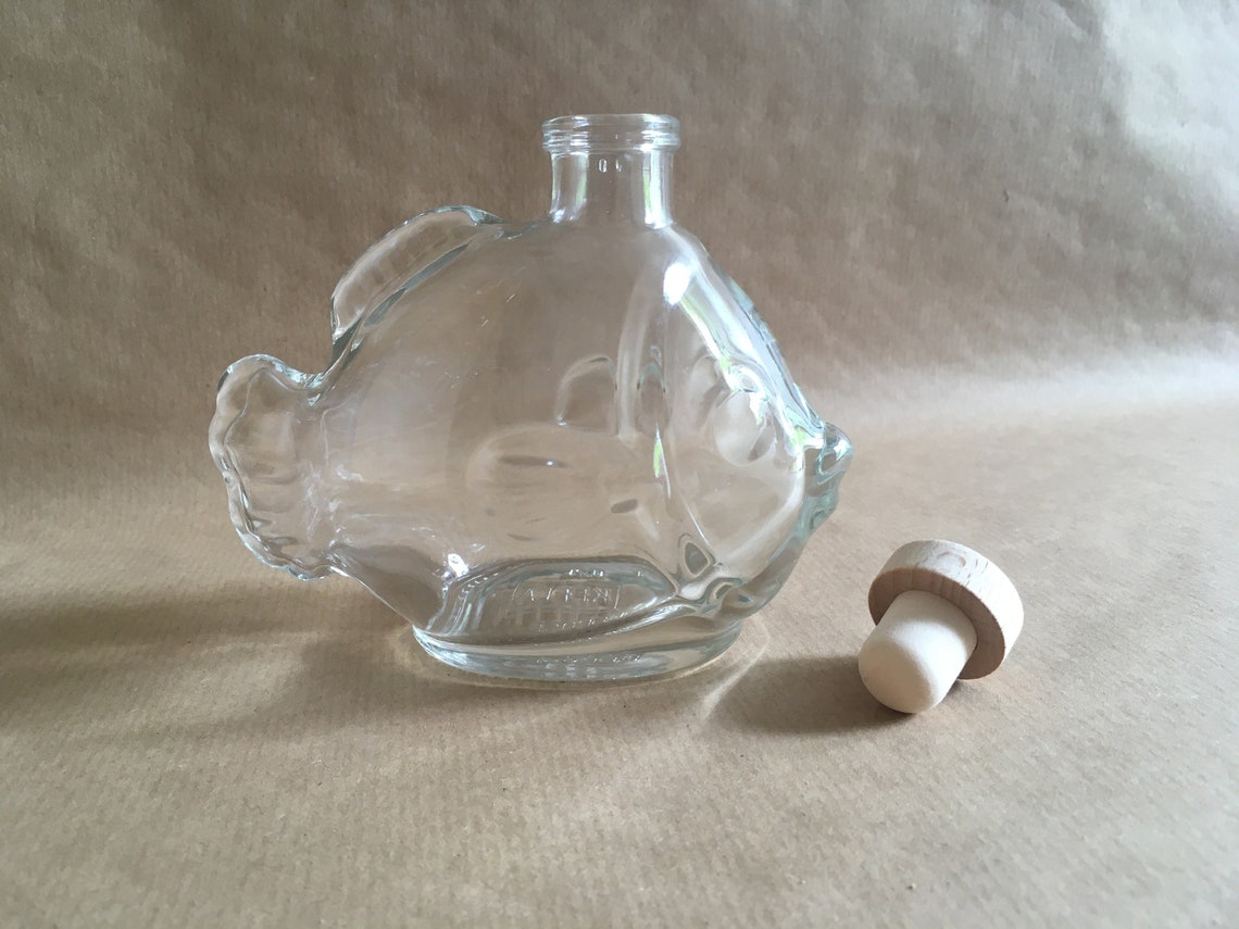 FISH Clear Shape Glass Bottle 1pc 200ml Crystal Decanter Home - Etsy