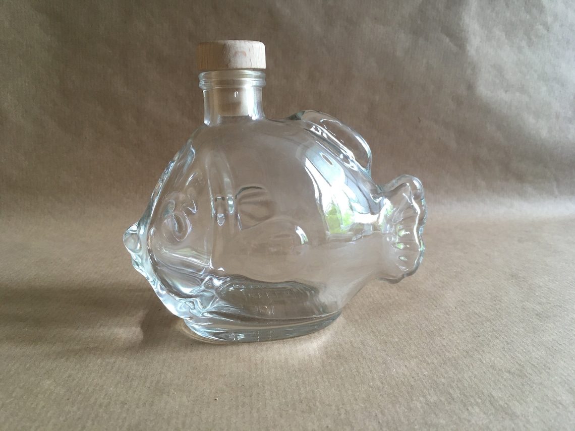 FISH Clear Shape Glass Bottle 1pc 200ml Crystal Decanter Home - Etsy