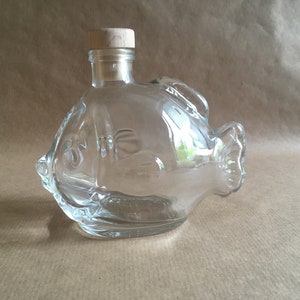 FISH Clear Shape Glass Bottle 1pc 200ml Crystal Decanter Home Decor ...