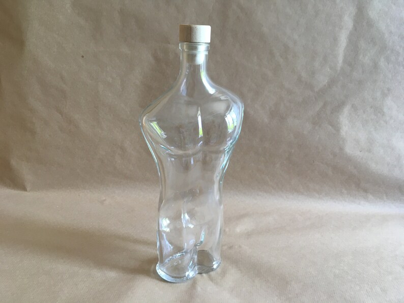 MAN Torso Empty Clear Shape Glass Bottle 1pc 500ml Crystal Decanter ...
