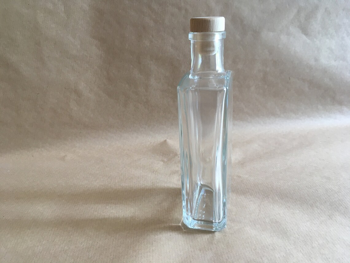 200ml BOTTLE Angular Shape Glass Bottle 1pc Crystal Decanter Home Decor ...