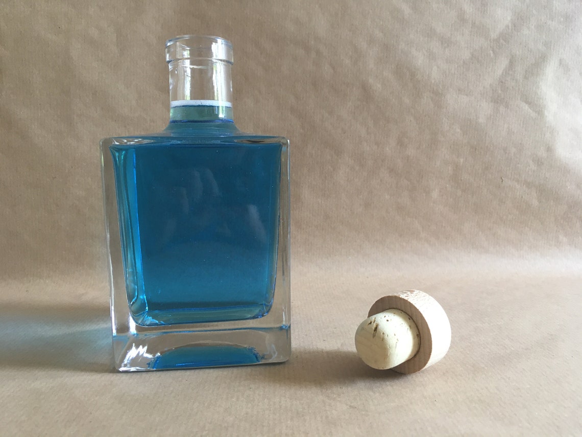500ml BOTTLE Cube Shape Glass Bottle 1pc Crystal Decanter Home Decor ...