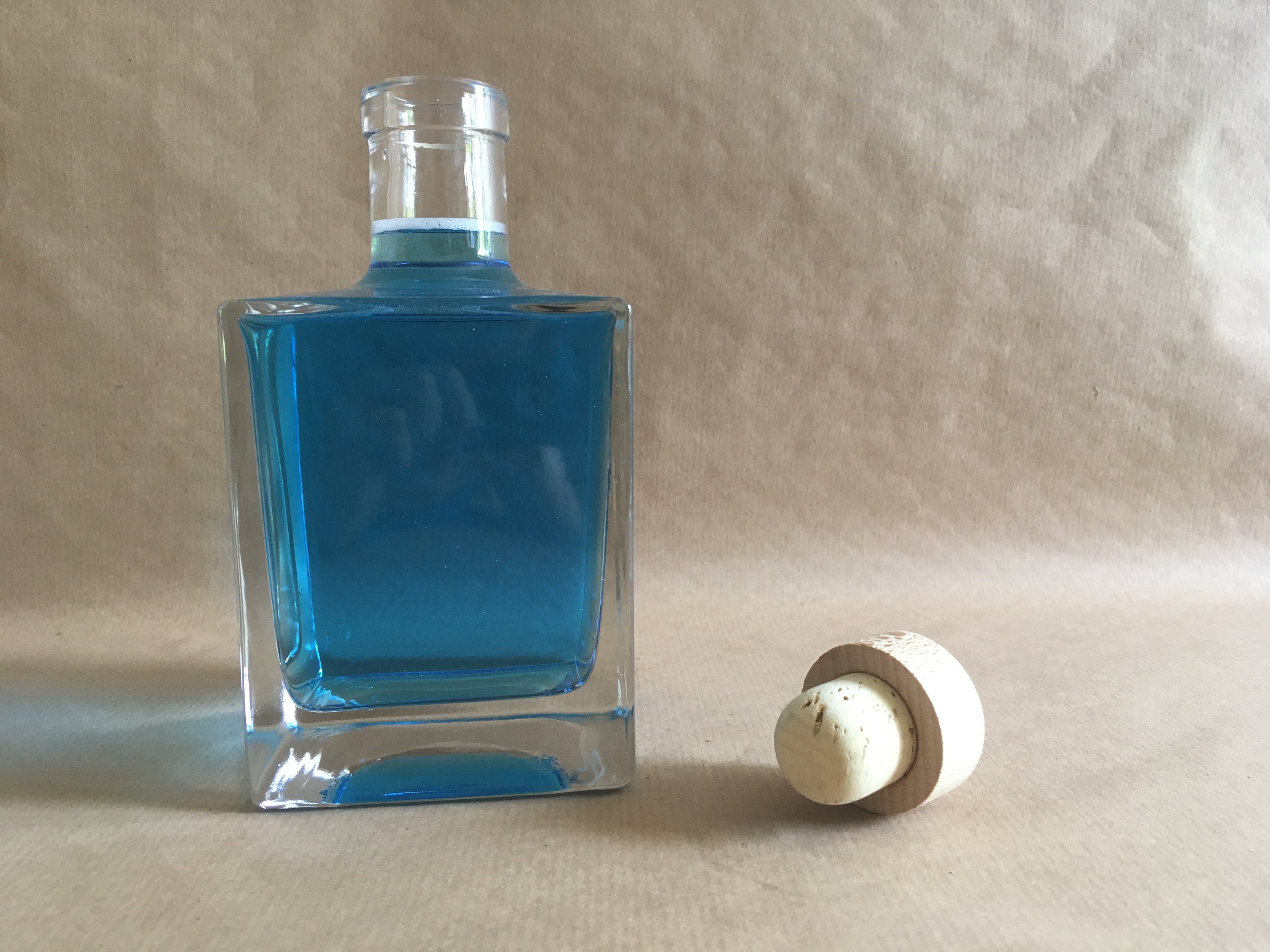 500ml BOTTLE Cube Shape Glass Bottle 1pc Crystal Decanter Home Decor ...