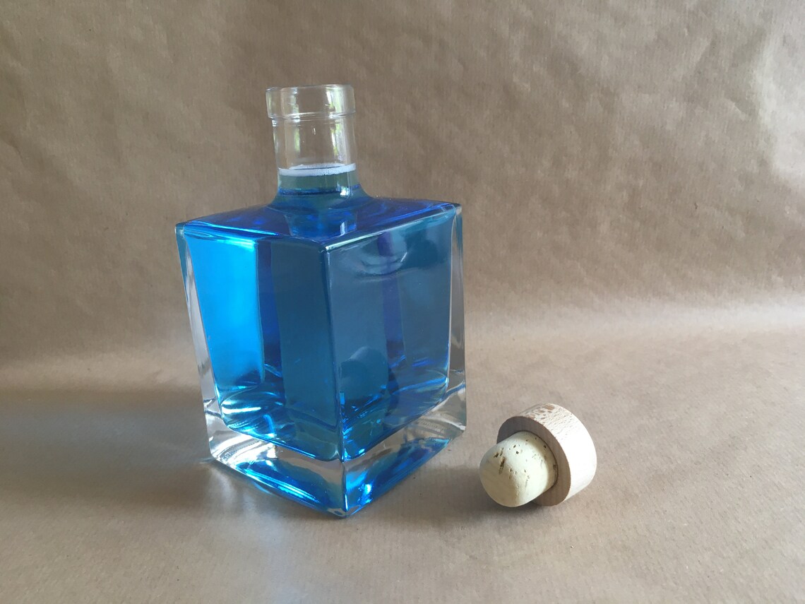 500ml BOTTLE Cube Shape Glass Bottle 1pc Crystal Decanter Home Decor ...