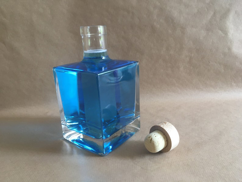 500ml BOTTLE Cube Shape Glass Bottle 1pc Crystal Decanter Home Decor ...