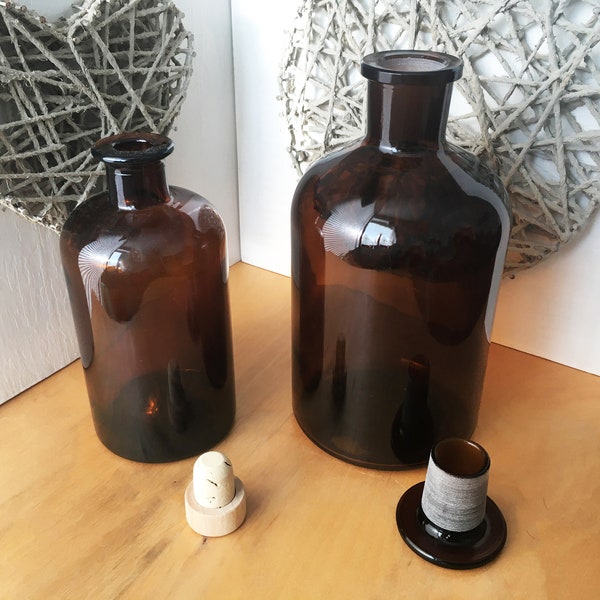 Amber Apothecary Bottles - Etsy