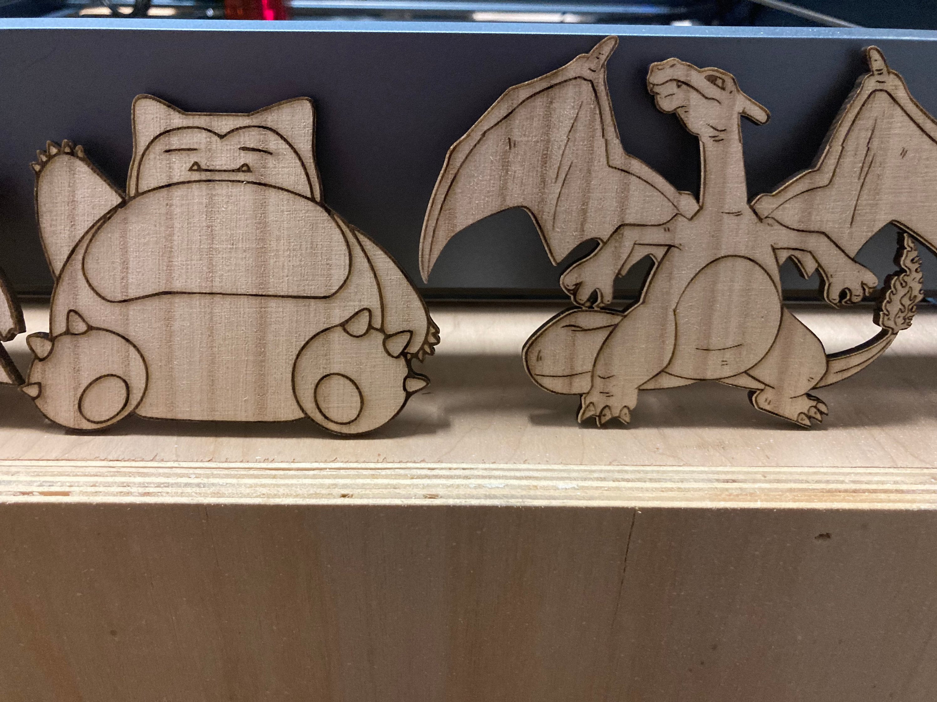 Pokémon Laser Engraving | Pokémon Character Silhouette Outline ...