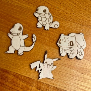 Pokémon Laser Engraving | Pokémon Character Silhouette Outline ...