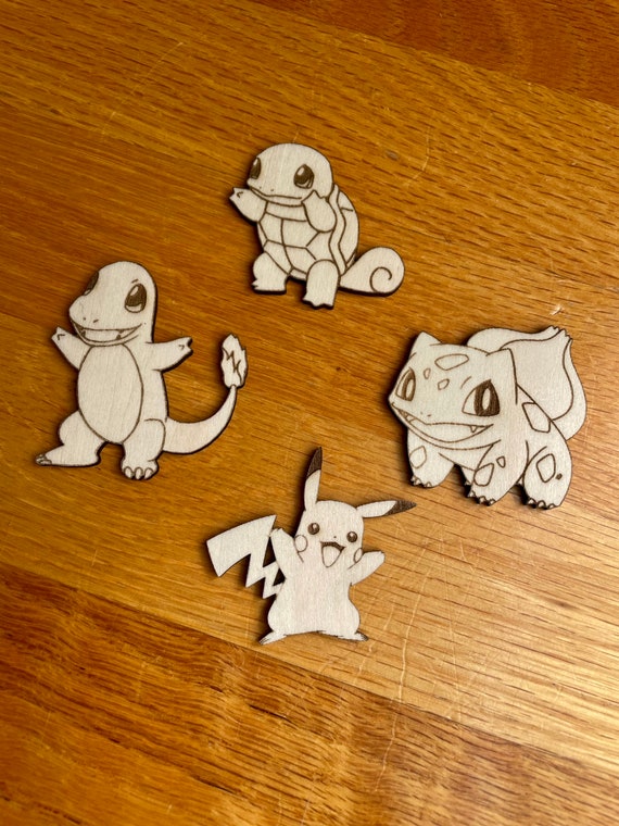 Pokémon Laser Engraving Pokémon Character Silhouette Outline - Etsy