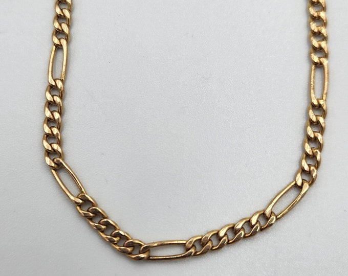 14k Yellow Gold Figaro Chain, 20" - Etsy