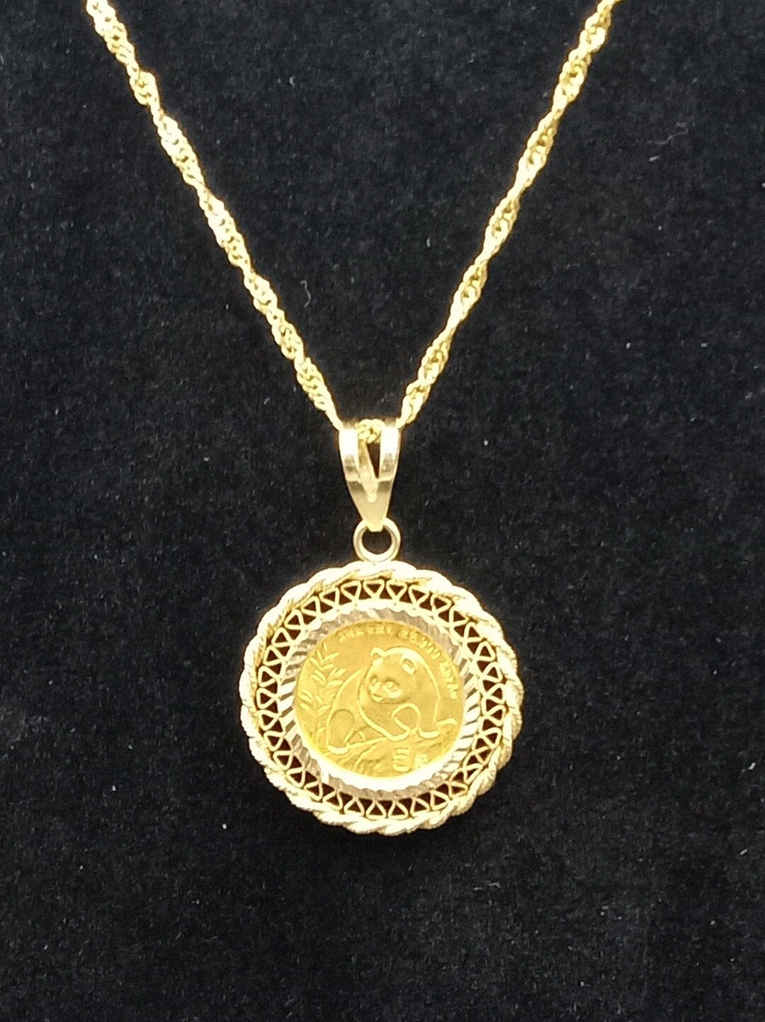 1990 Yuan Panda Coin Necklace - Etsy