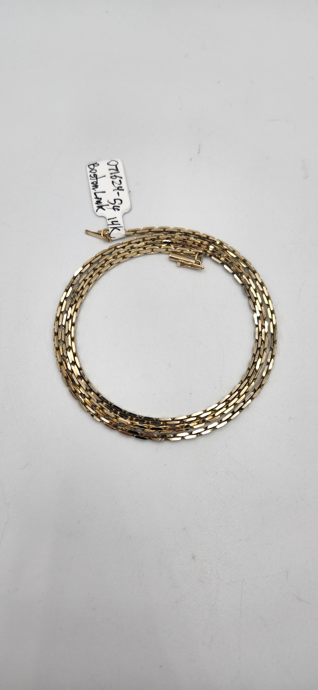 14k Yellow Gold Boston Link Chain, 25" - Etsy