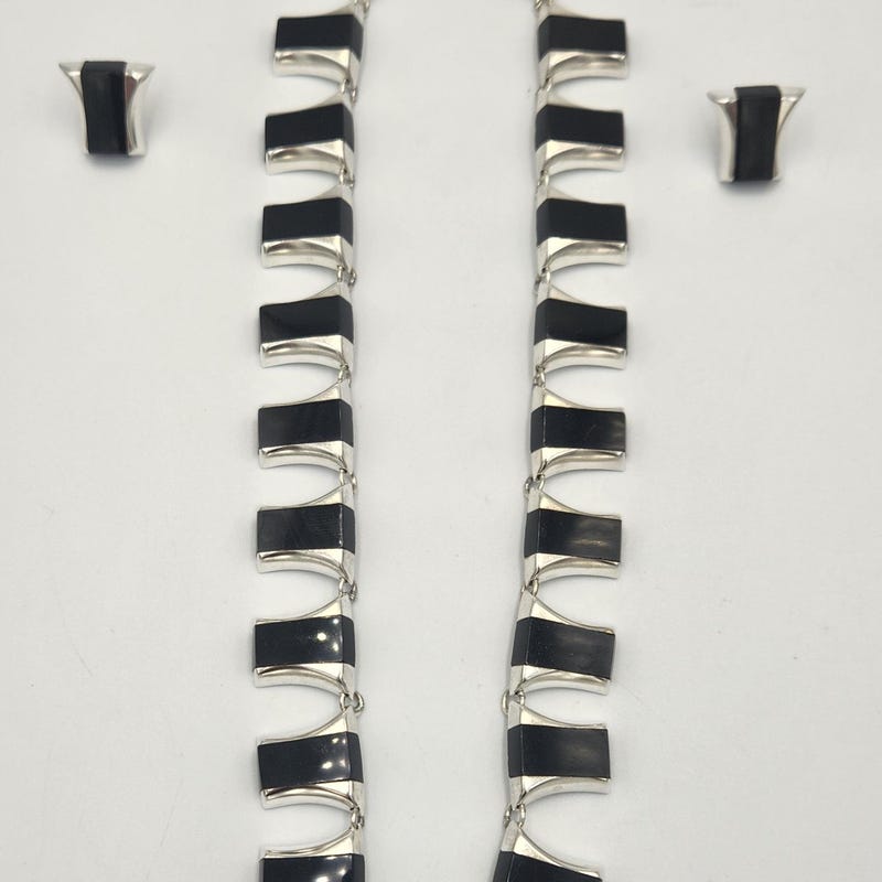 Taxco Onyx Necklaces - Etsy