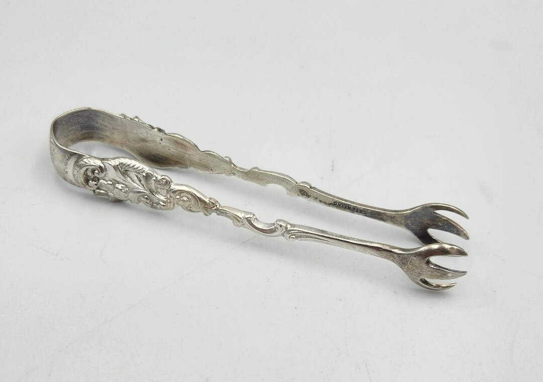 Sterling Silver Flower Vintage Tongs - Etsy