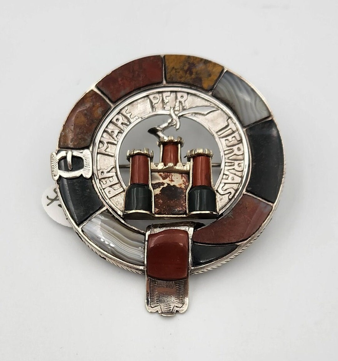 Sterling Silver Macdonald Clan Crest Pin - Etsy