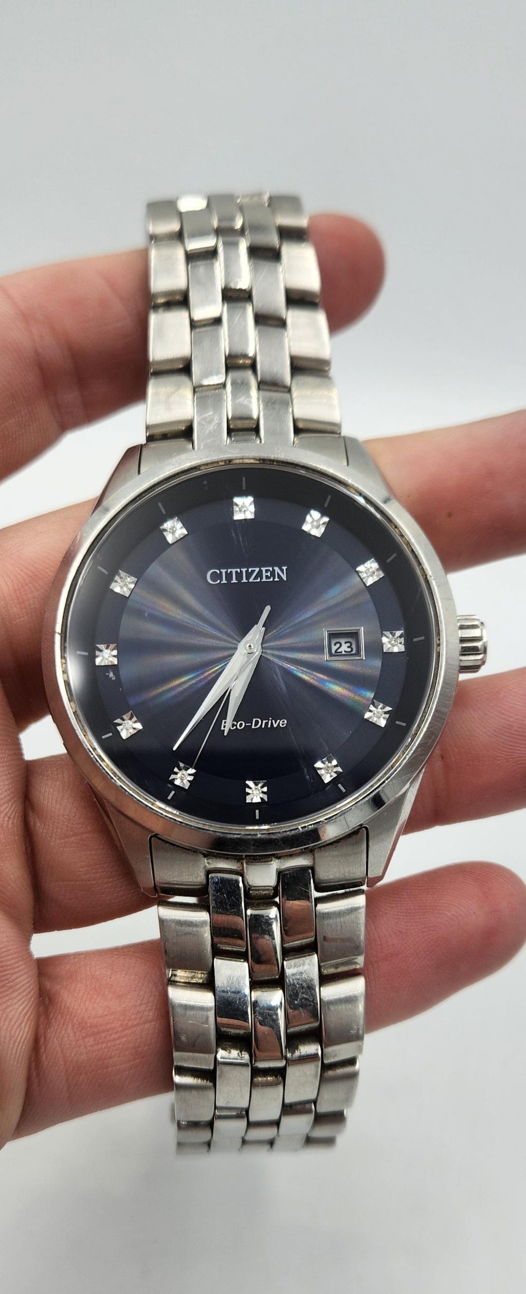 Citizen Eco-drive "addysen" Stainless Steel Men's Watch - Etsy