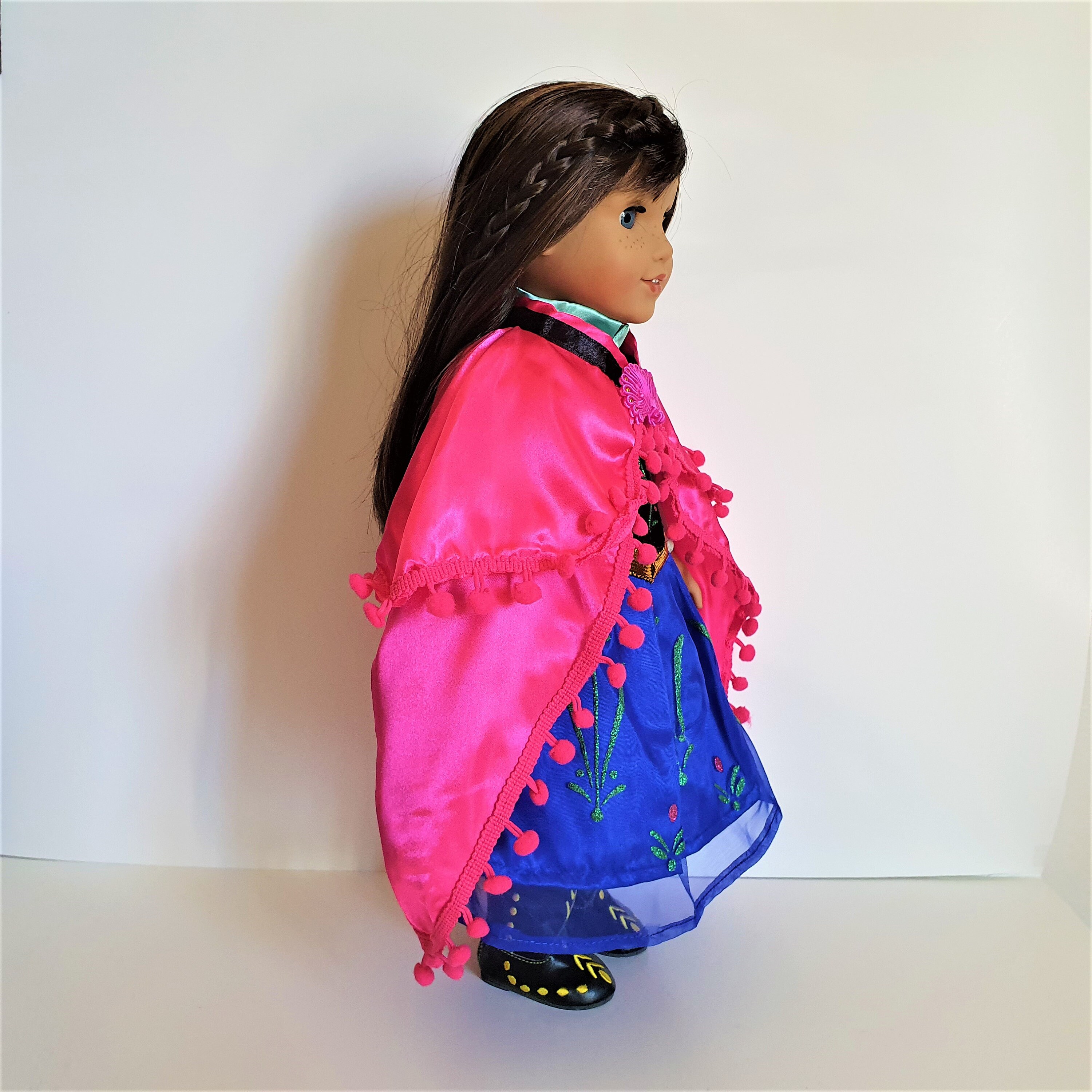 Doll Clothes Anna Dress Disney Princess Costume Fit 18 Girl Dolls ...