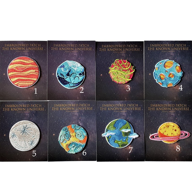 Space Planets Sewn on Logo Patches Meteor Star Celestial Bodies ...