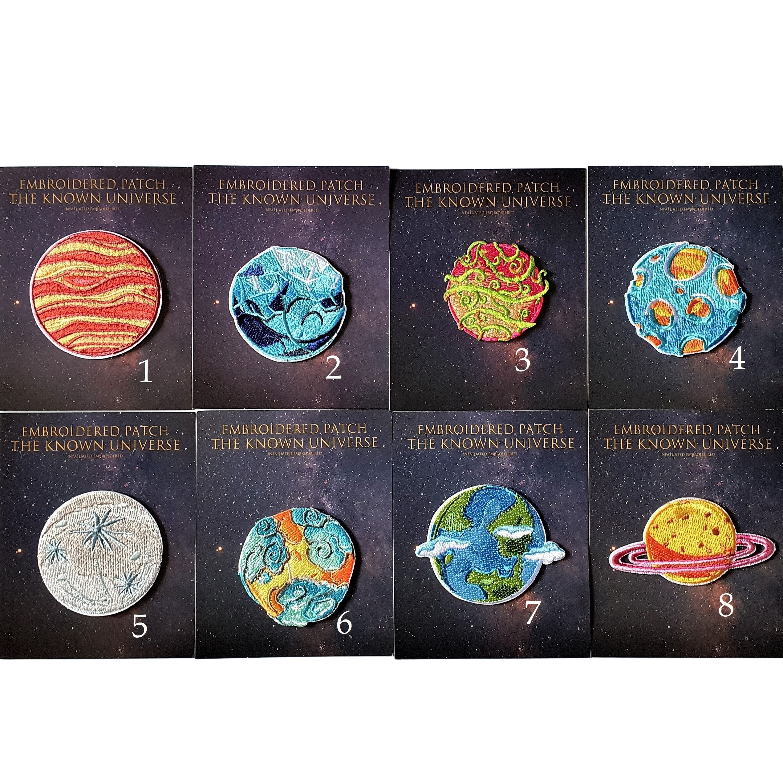 Space Planets Sewn on Logo Patches Meteor Star Celestial Bodies ...