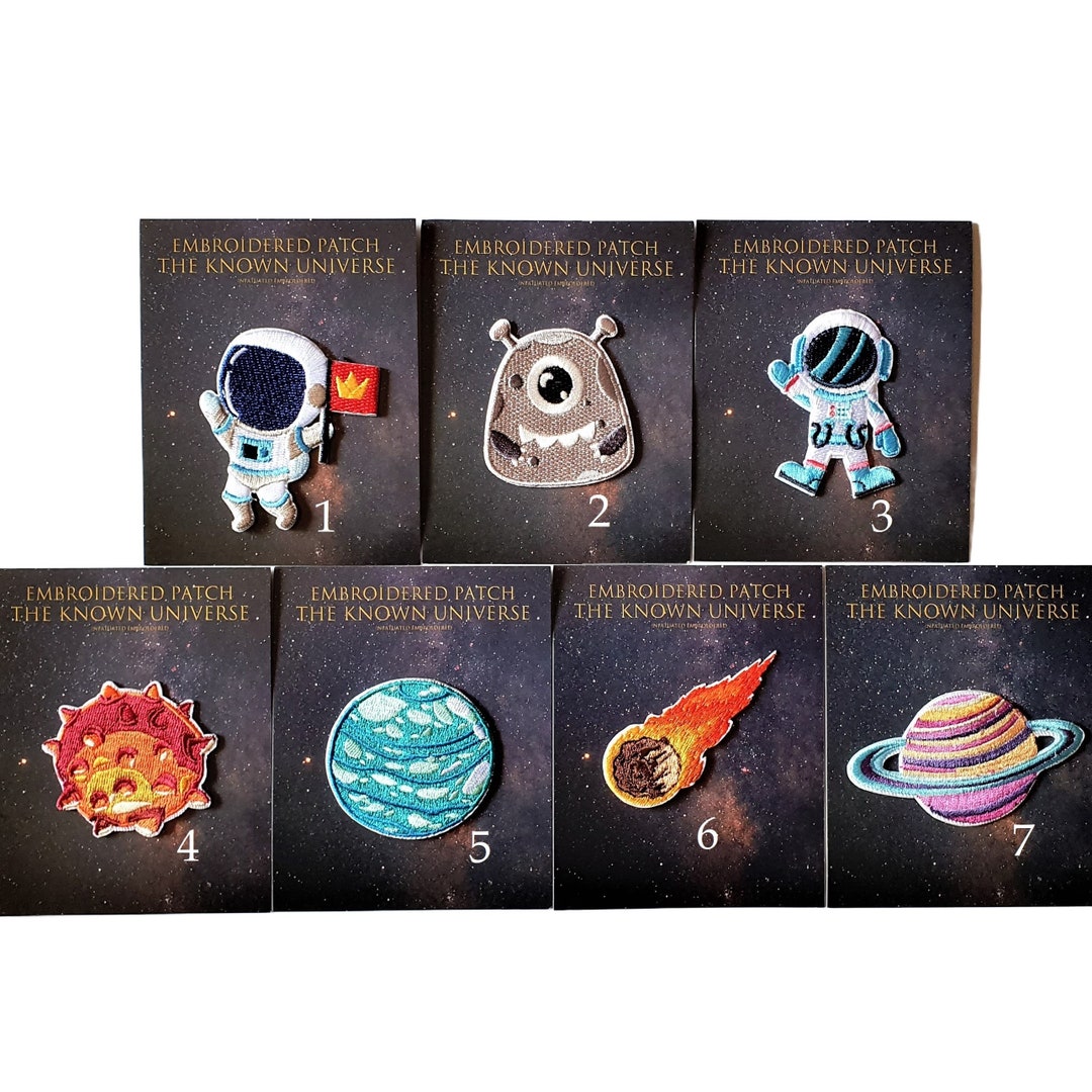 Space Planets Sewn on Logo Patches Meteor Astronauts Space Creature ...