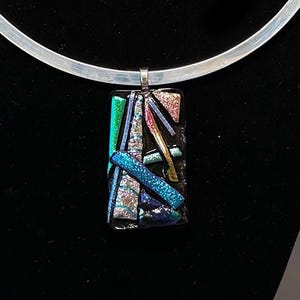 Dimensional Bright Dichroic Strips Fused on Clear Glass - Etsy