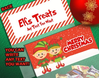Editable Christmas Grinch Gift Bag Label XMAS Grinch Favor - Etsy