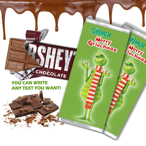 Grinch Candy Bar Wrappers - Etsy