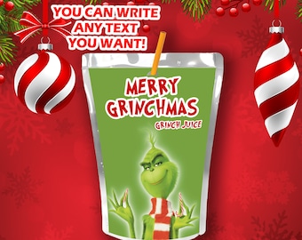 Editable and Personalised Christmas Chocolate Label Santa and - Etsy