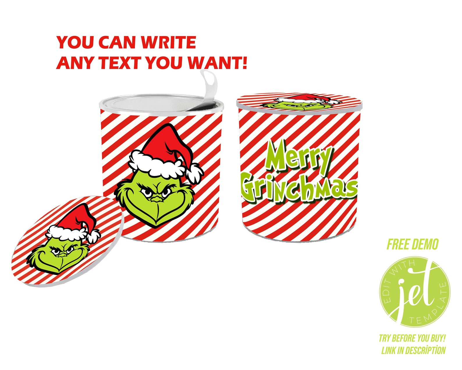 Editable Christmas Treats Pringles Snack Label, XMAS Party Favor ...