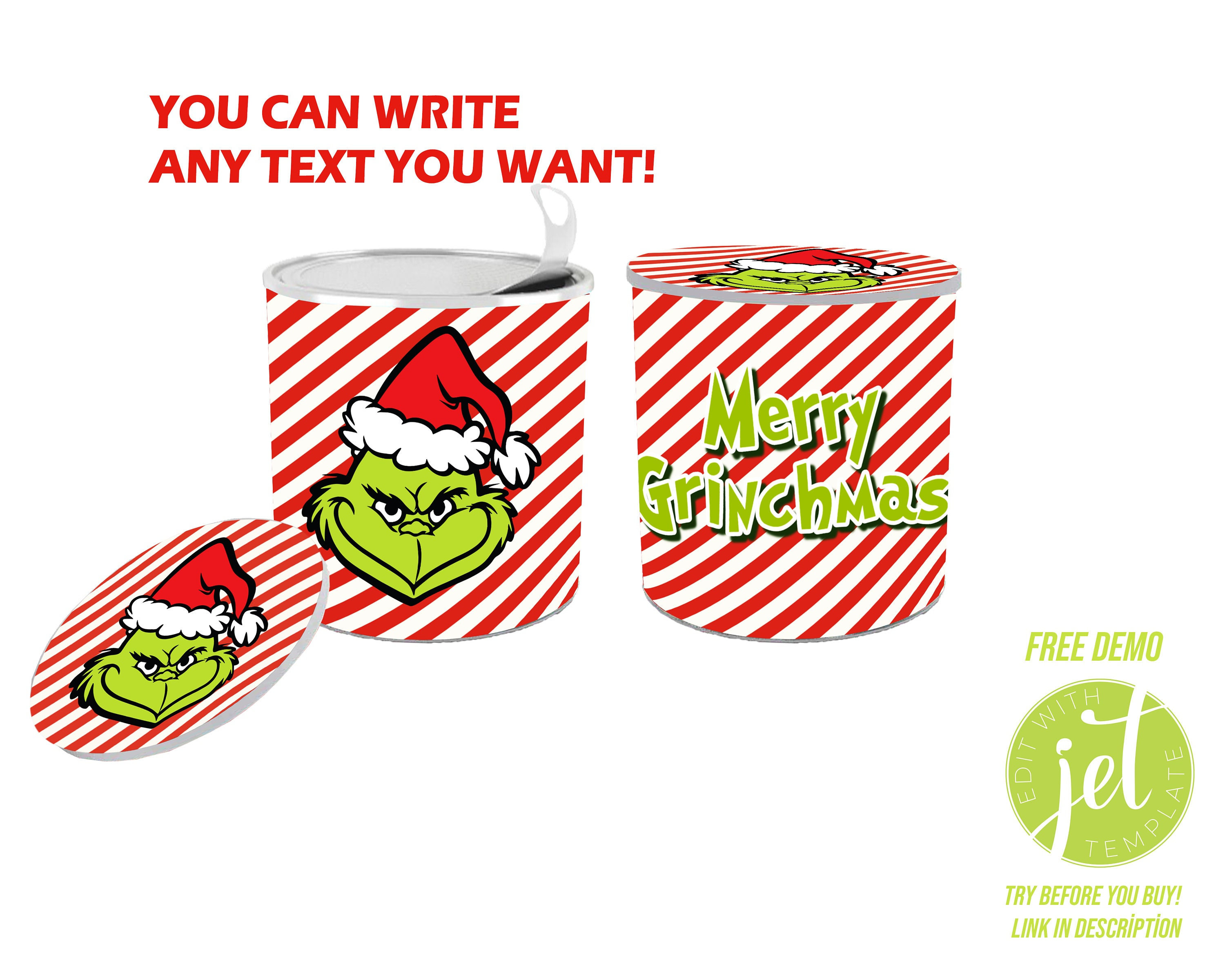 Editable Christmas Treats Pringles Snack Label, XMAS Party Favor ...