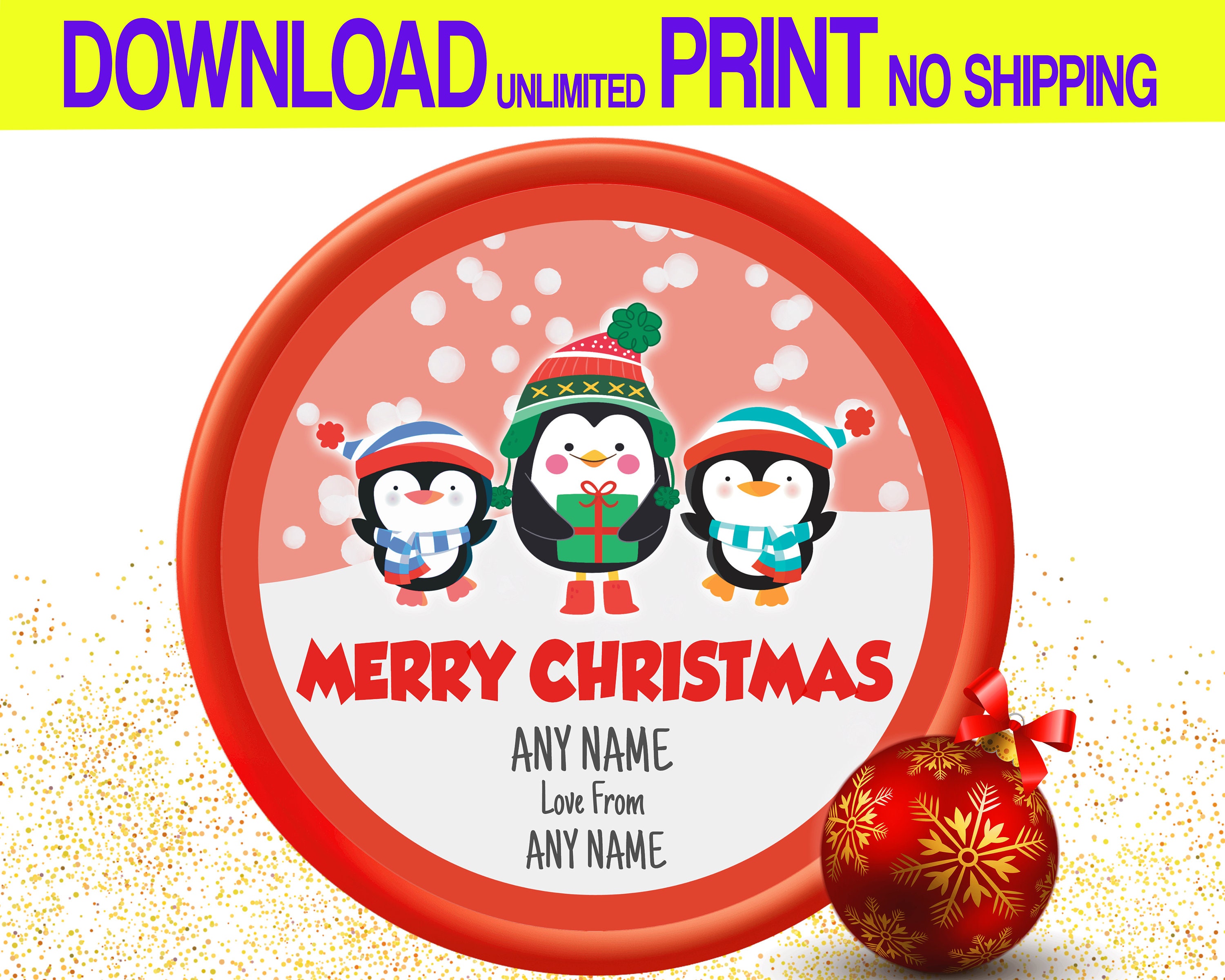 Editable Personalised Christmas Chocolate Santa and Reindeer Label ...