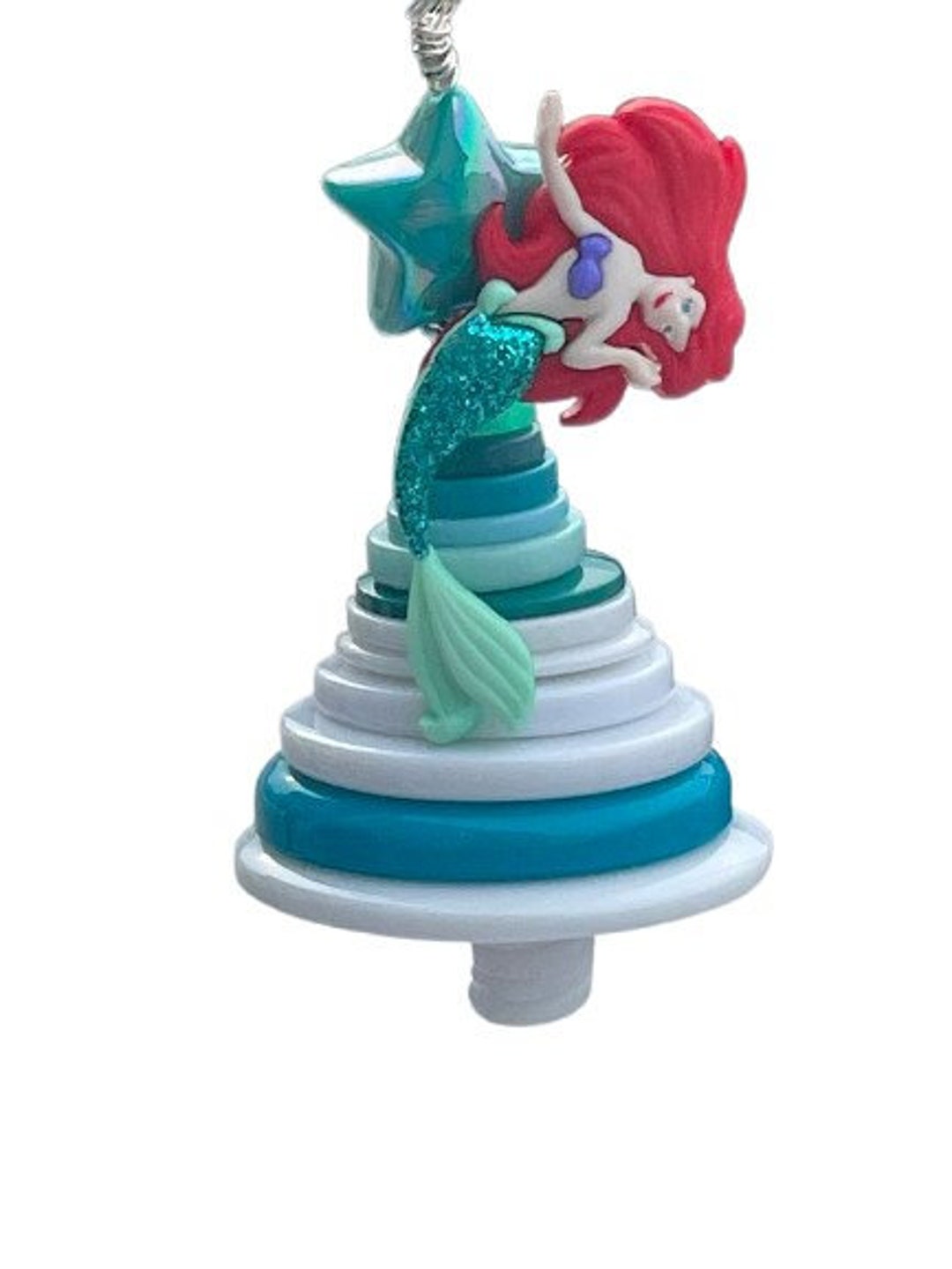 Handmade Mermaid Button Ornament: Red Hair Girl Christmas Decor - Etsy