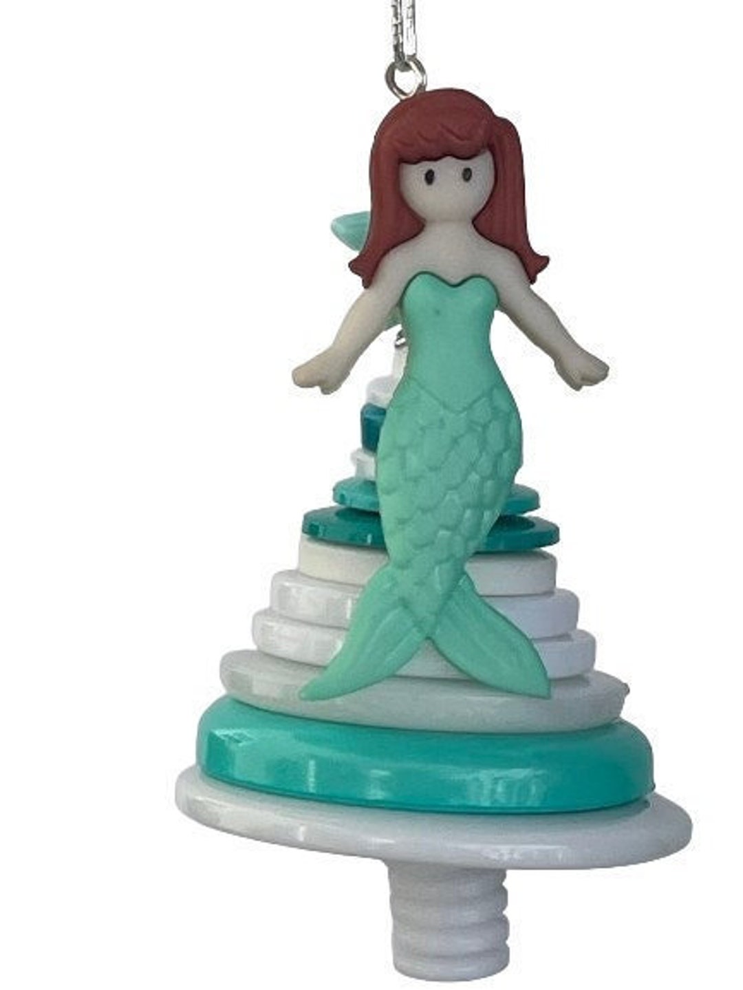 Handmade Button Mermaid Ornament: Ocean Christmas Decor - Etsy