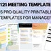 121 Meeting Templates for Managers - Pack 3 - Etsy